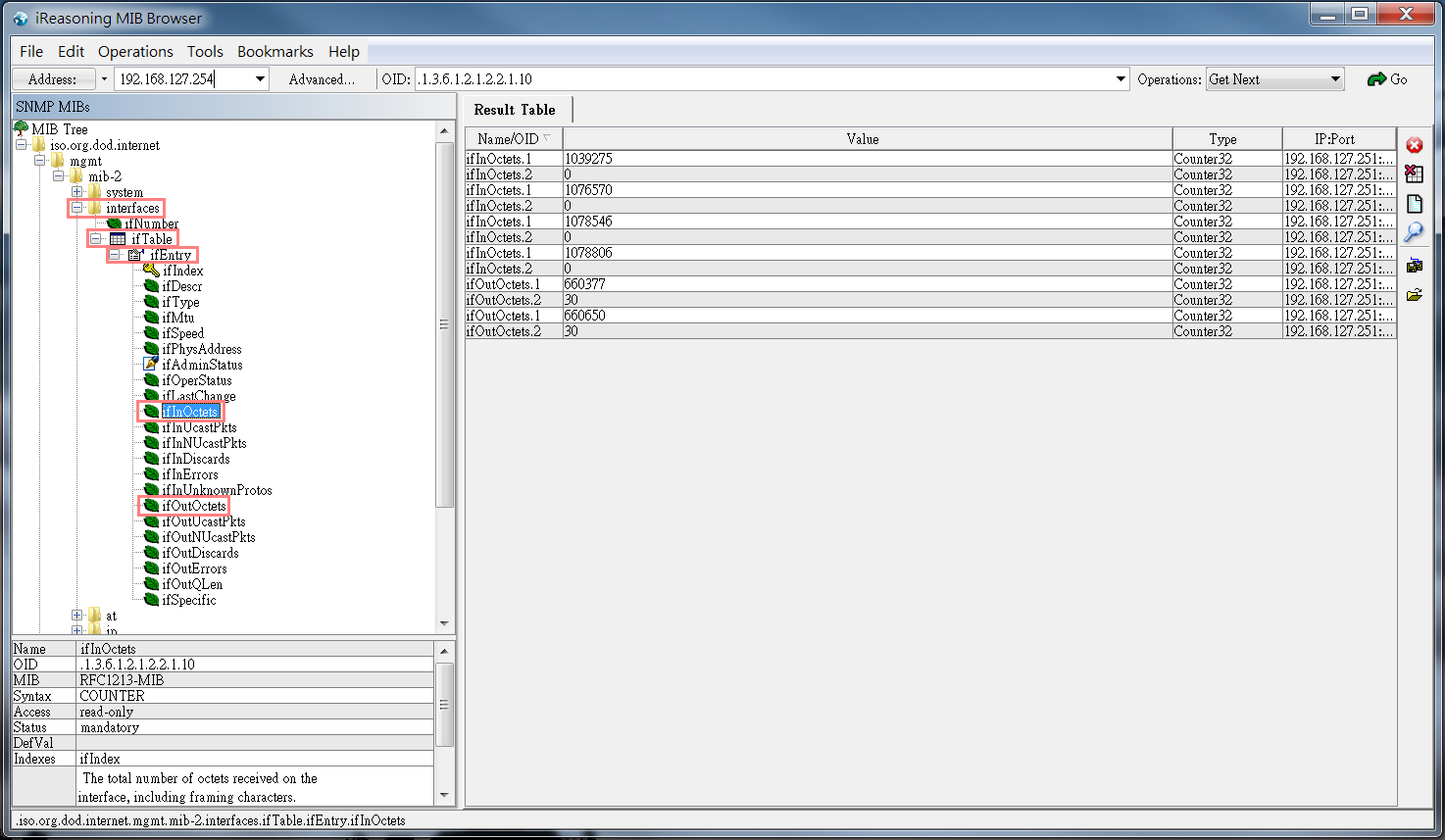 How do I use a SNMP MIB browser to monitor the status of all NPorts in ...